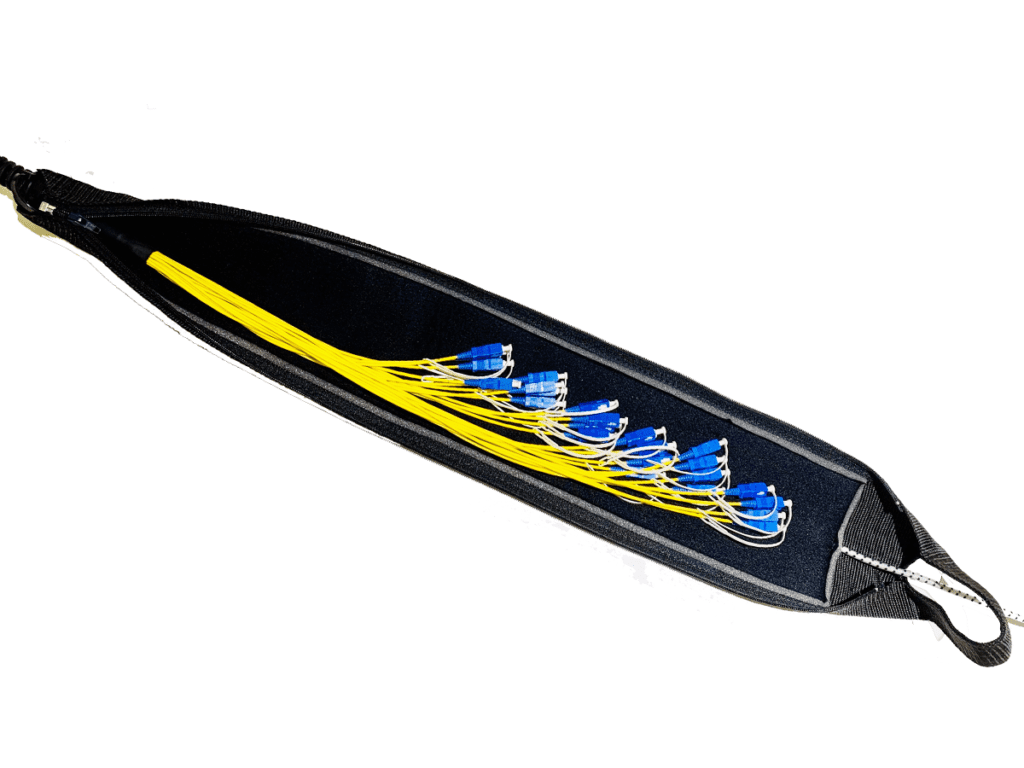 Protective Pulling Sock to protect fibre cable connectors