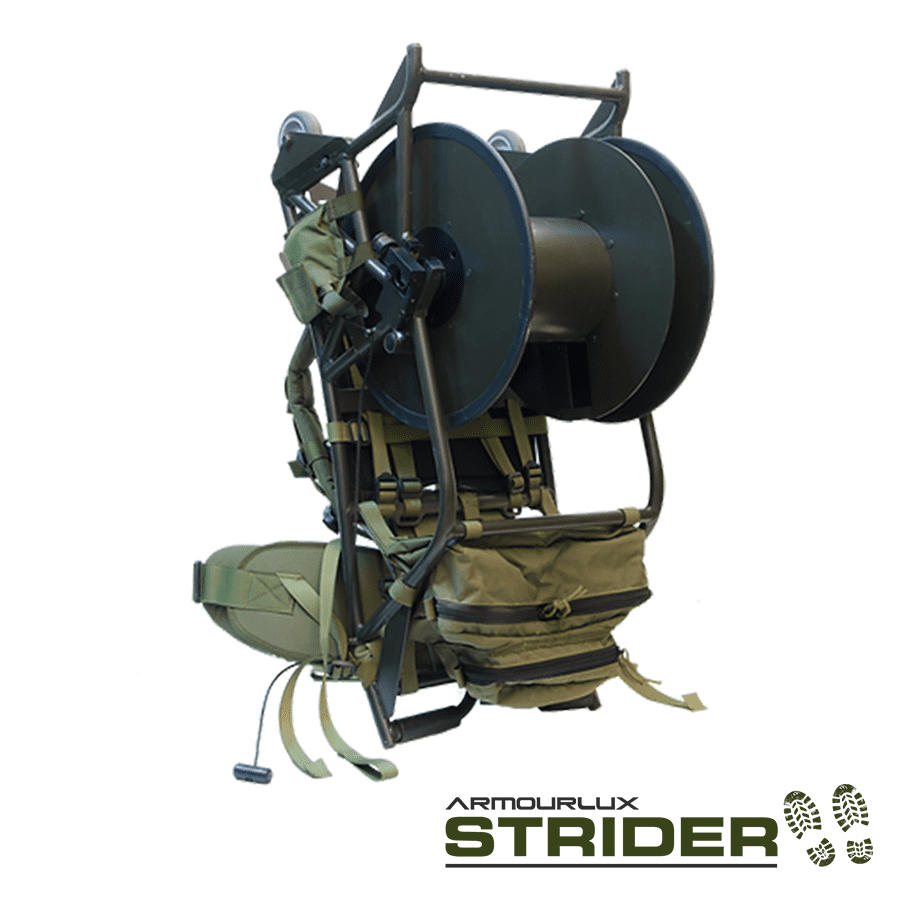 Transit case for deployable fibre and copper cable reels